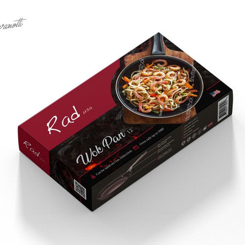 Design a CLEAN, RAD Box for a Saute/Wok Pan | Product packaging contest