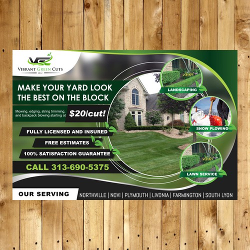 Lawn and Landscape Advertisement | Postcard, flyer or print contest
