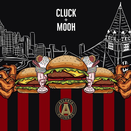 Designs | Cluck n Mooh Georgia Tech wall art | Illustration or graphics ...