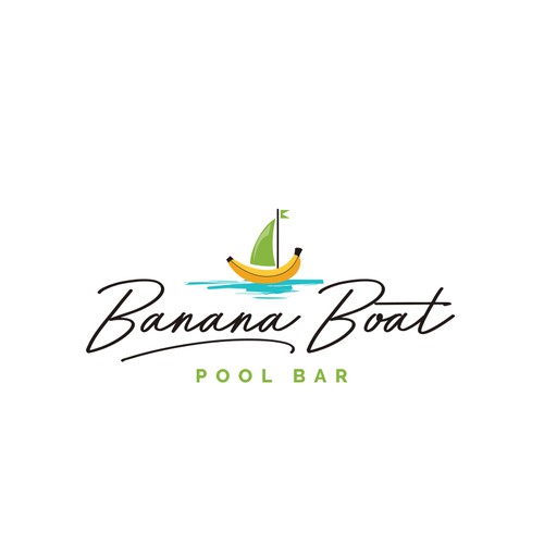 Banana Boat Pool Bar Logo Design | Logo design contest