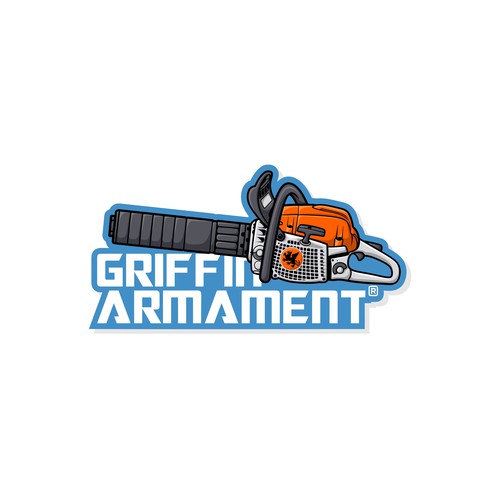 Designs | Chainsaw and Firearm Suppressor Sticker Design | Sticker contest