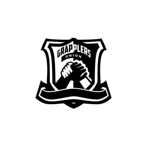 Create a old school "crest" union design for Grapplers Union podcast ...