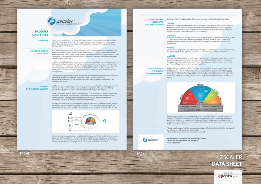 Data Sheet & PowerPoint Template Design | Print or packaging design contest