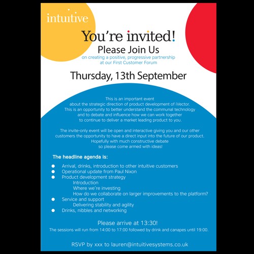 Simple invite for customer event | Card or invitation contest