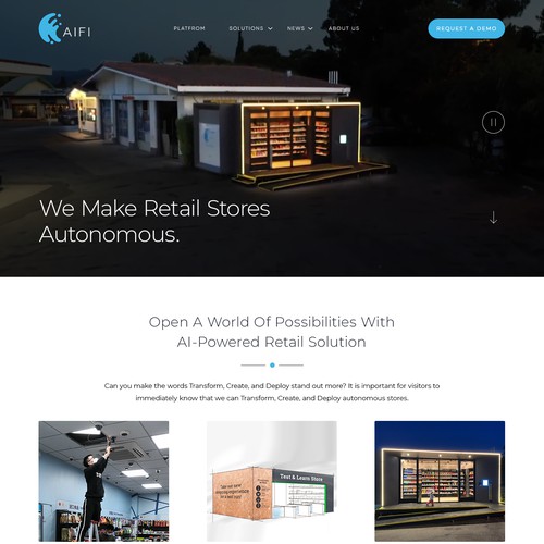 Designs | AiFi Website Redesign - Design/Layout Only (No Coding) | Web ...