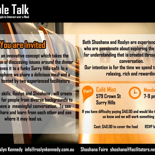 Table Talk needs a new postcard or flyer | Postcard, flyer or print contest