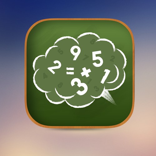 Math App Icon with Chalkboard theme | Icon or button contest