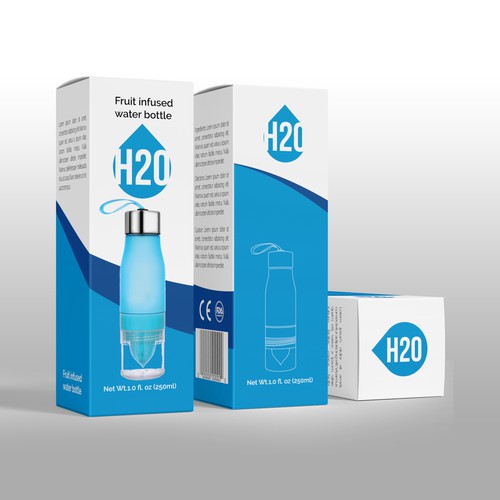 Box for Fruit infused water bottle | Product packaging contest