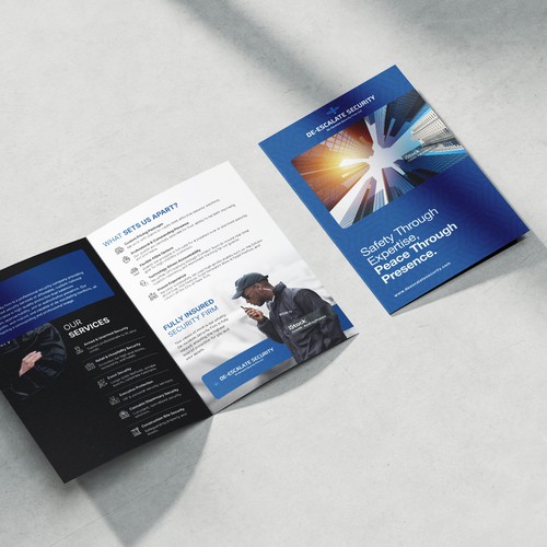 Designs | Deescalate Security Firm brochure | Brochure contest