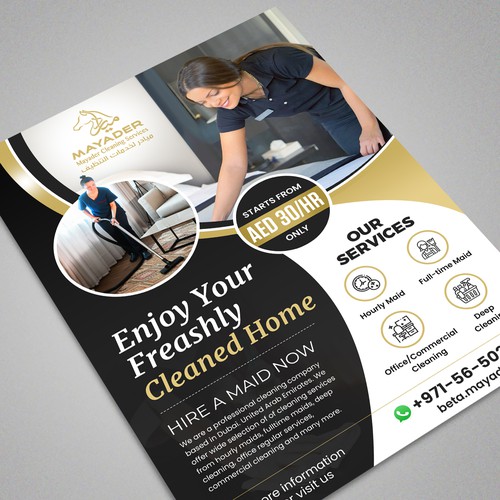 Designs | Flyer for Mayader Cleaning Services | Postcard, flyer or ...