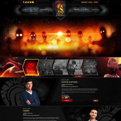 Designs | team spotnet | Web page design contest