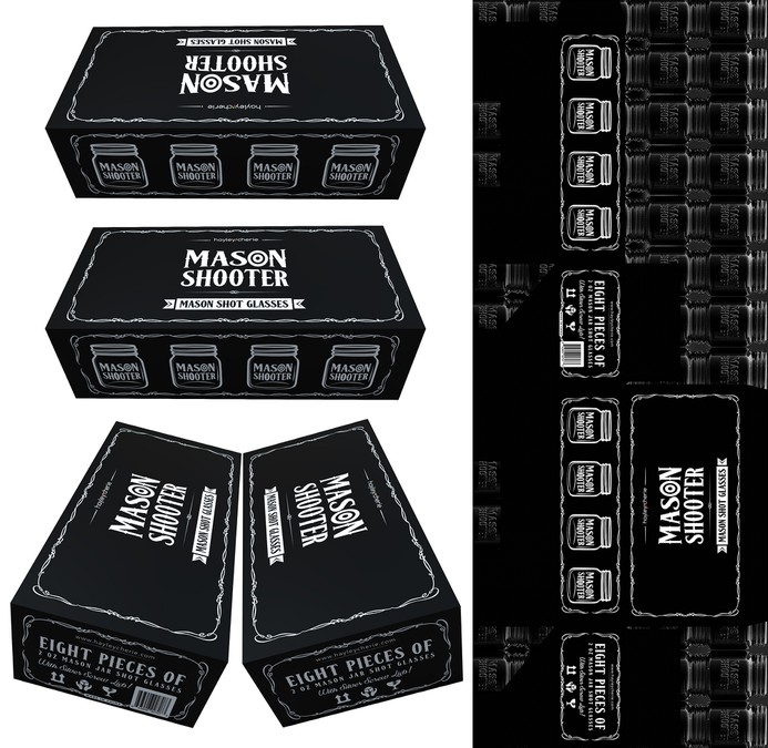 Mason Shot Glass Packaging Design | Product packaging contest