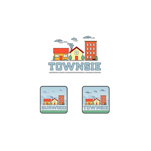 'Cute' logo for "small town" app | Logo design contest