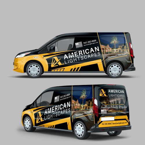 Designs | Sharp Van Wrap for Outdoor Lighting Service | Car, truck or ...