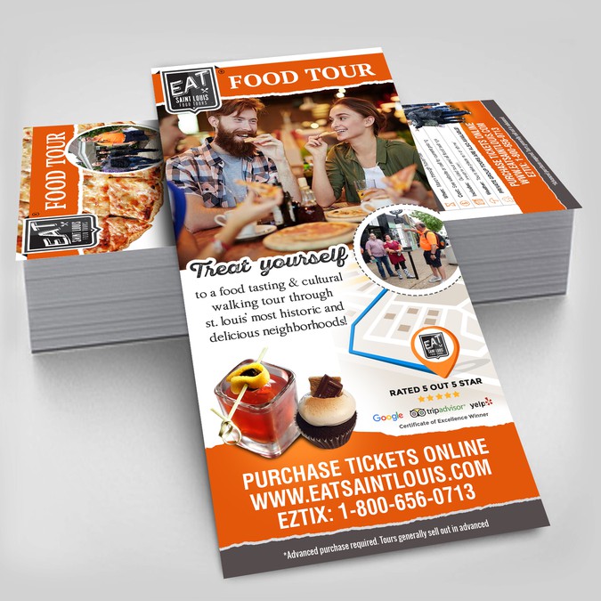 "Freshen up" a delicious Rack Card for our Food Tour! | Postcard, flyer ...