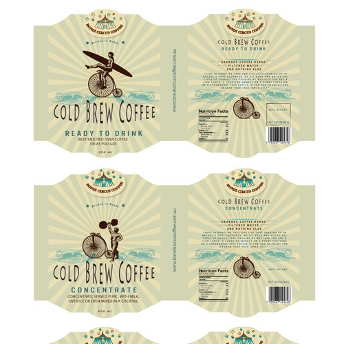 Bondi Circus Coffee | Product label contest