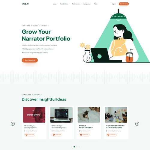 Designs | Looking for a clean and friendly website that has articles ...