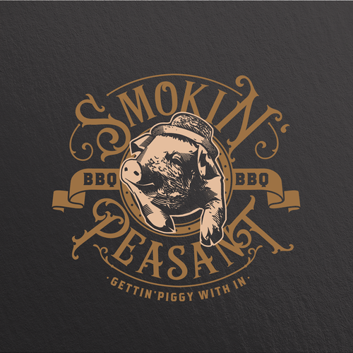 Create a vintage BBQ logo for Smokin' Peasent BBQ | Logo & brand ...