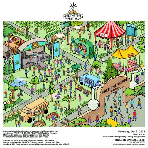 Designs | Animated Cannabis Trees Illustration for Weed Legalization ...