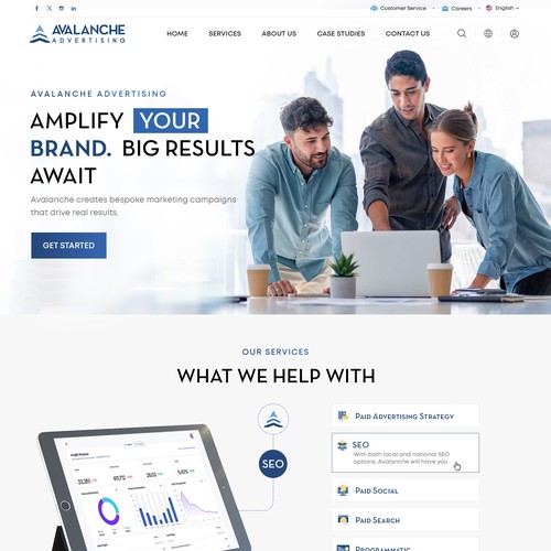 Designs | Website redesign for a growing tech-focused marketing agency ...