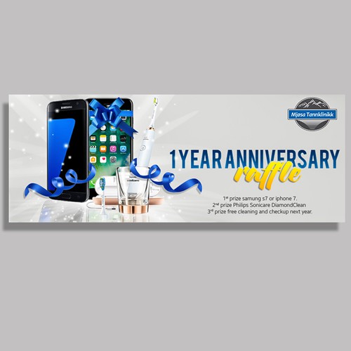 One year anniversary raffle draw advert | Social media page contest