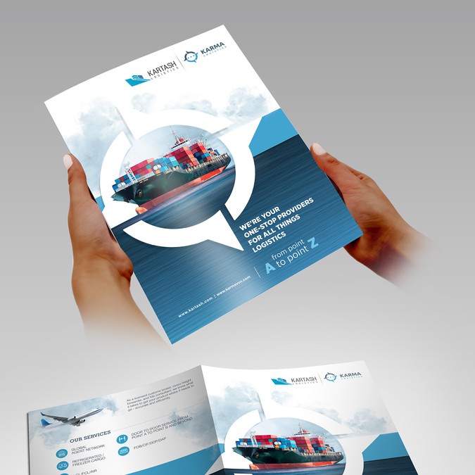 Pamphlet design for International Logistics Company | Brochure contest