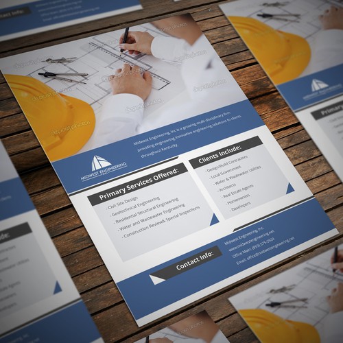 Create a 1 sheet (front & back) marketing flyer for a new Civil ...