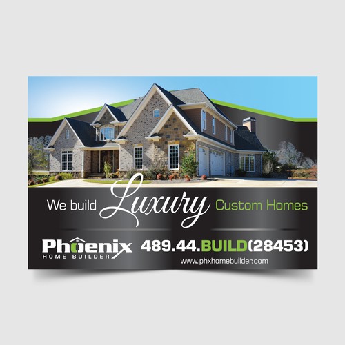 Home Sign DESIGN EXPERTS NEEDED:Custom Home Builder Needs a Stunning ...