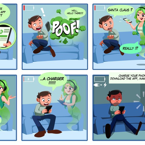 The app genie comics pilot, start of a series of 25. | Illustration or ...