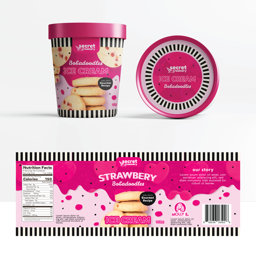 Designs | Molly Bz X Secret Creamery Ice Cream Pint Designs | Product ...