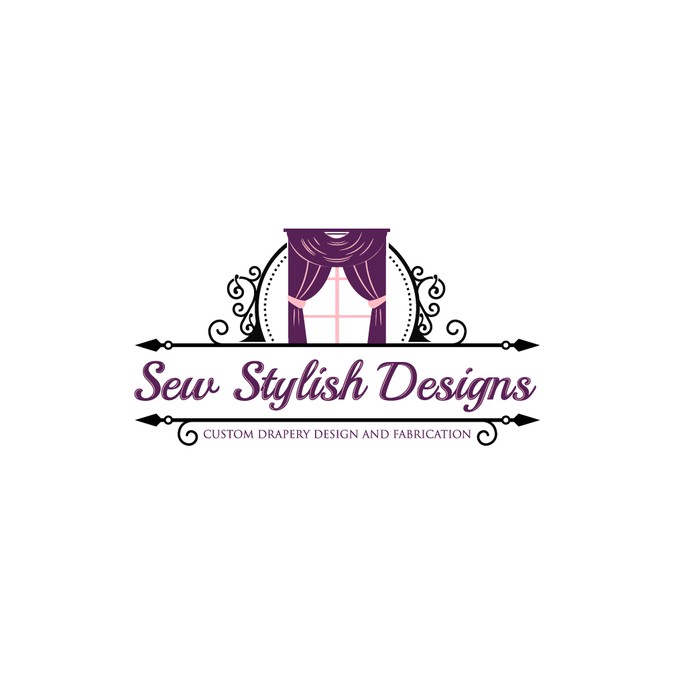 Create a "stylish" logo for custom window treatment designer and ...