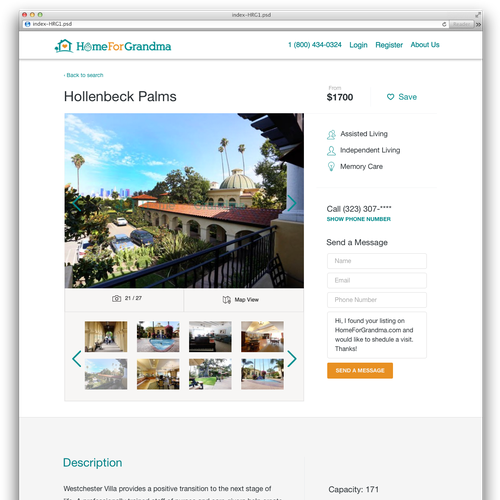 Create a Listing Page for our Listing Website | Web page design contest