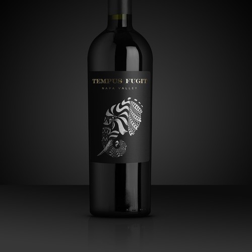 Designs | Tempus Fugit Wine Label | Product label contest