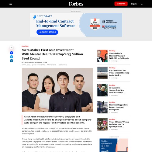Designs | Redesign Forbes.com Homepage and Story Page | Web page design ...