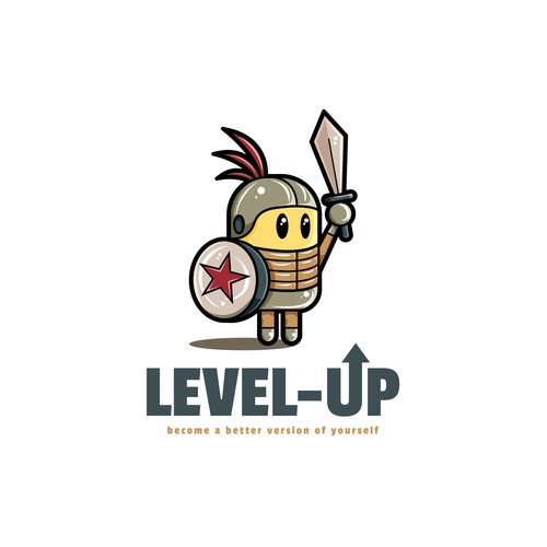 "Level-Up" logo design for self development website (video game/super ...