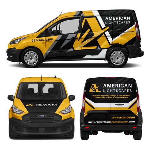 Sharp van wrap for outdoor lighting service | Car, truck or van wrap ...