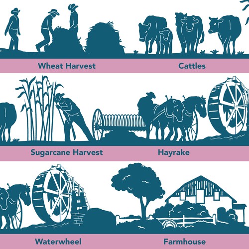 Designs | Farm silhouettes | Illustration or graphics contest