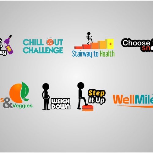 Fun Graphics for Employee Wellness Challenges | Illustration or ...