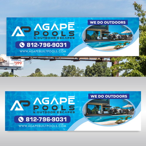 Designs | POOL AND OUTDOOR LIVING BILLBOARD DESIGN | Signage contest