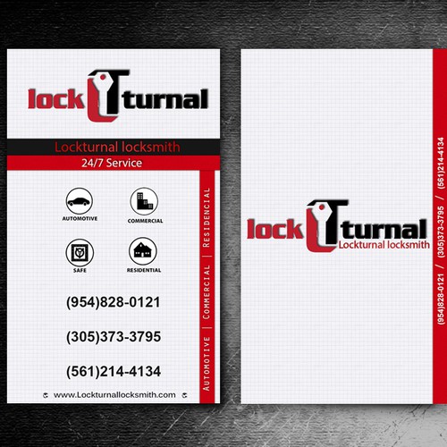 Business Card Design for Local Locksmith Company | Have Fun With It ...