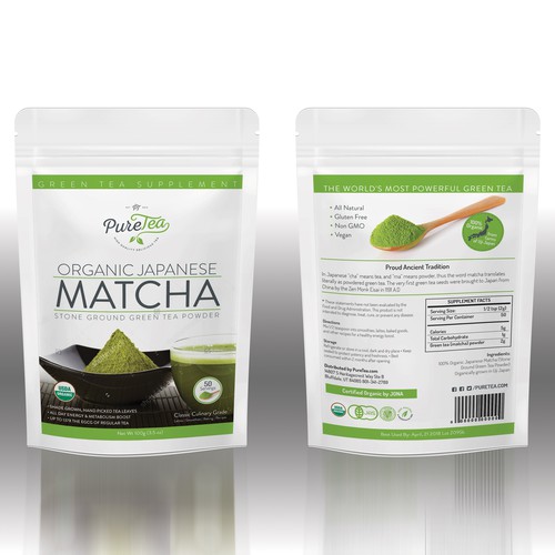 PureTea needs a "beautiful" food bag to hold Organic Japanese Matcha ...