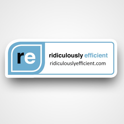 Make an epic, minimalist logo sticker for Ridiculously Efficient ...