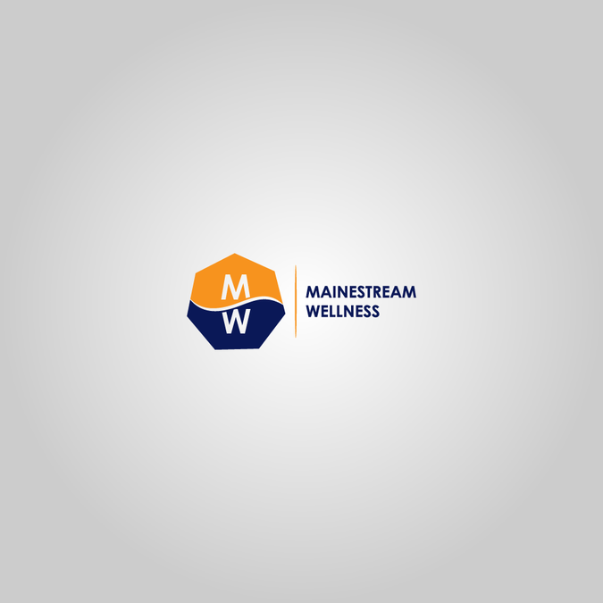 Create a natural integrated health system logo for Mainestream Wellness ...