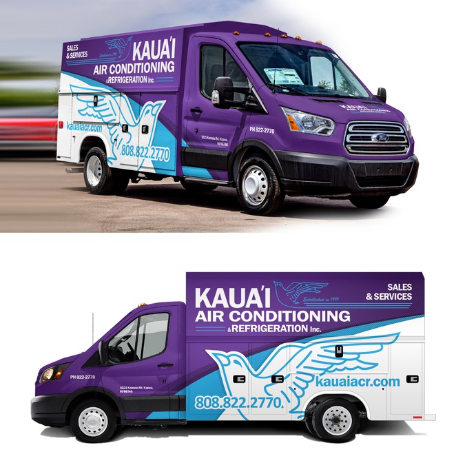 Design Truck Wrap for Air Conditioning Contractor | Car, truck or van ...