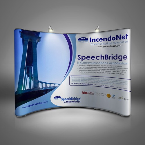 Design an eye-catching new tradeshow booth backdrop for IncendoNet ...