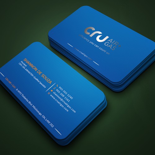CRU AIR + GAS Business Card Design Project | Business card contest
