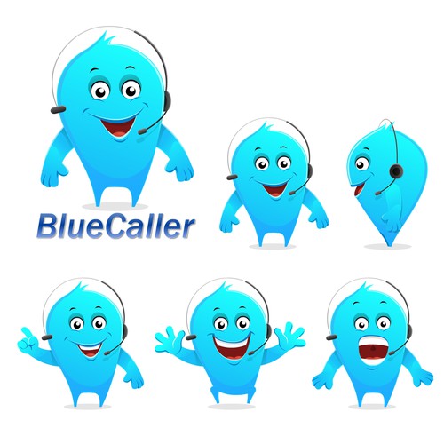 BlueCaller - Create a logo character/mascot for a software application ...