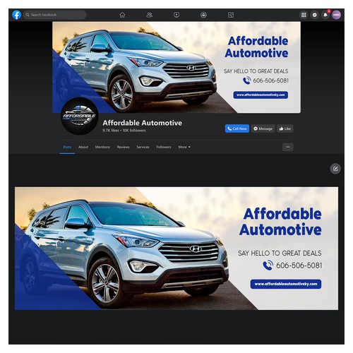 Designs | Welcoming and cool automotive facebook design | Facebook ...
