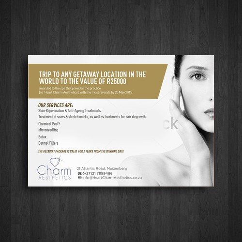 Create a modern-minimalist pamphlet for skin-rejuvenation and cosmetic ...