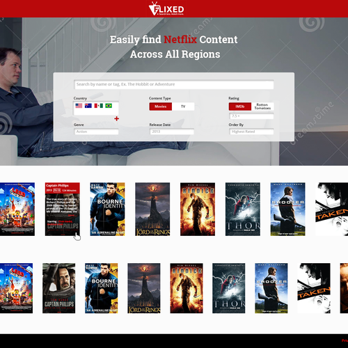 Web Page Design - Flixed - Netflix Search Engine | Web page design contest